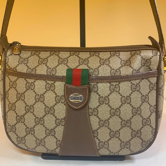 Gucci | Bags | Gucci Gg Sherry Line Canvas And Leather ...